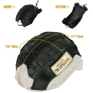 OneTigris Tactical Helmet Cover, Cloth Cover for Fast Helmet in Size M/L & Fast Bump Helmet in Size L/XL - ZKB06 No Helmet