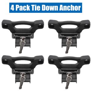 4 Pack F150 Tie Down Anchors F250 F350 2015 2016 2017 2018 Bed Tie Downs, Replaces for Ford FL3Z-99000A64-B Bed Cleats Box Link Kit