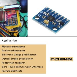 Ximimark 5Pcs GY-521 MPU-6050 Module 3 Axis Accelerometer 6 DOF Gyroscope Sensor Module 16 Bit AD Converter Data Output IIC 3-5v For Arduino