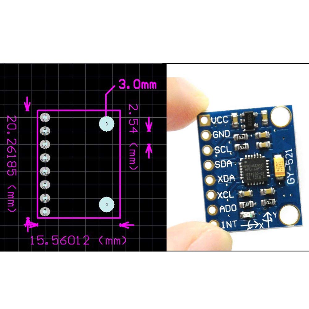 Ximimark 5Pcs GY-521 MPU-6050 Module 3 Axis Accelerometer 6 DOF Gyroscope Sensor Module 16 Bit AD Converter Data Output IIC 3-5v For Arduino