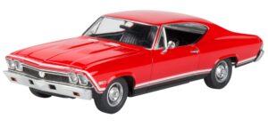 revell 85-4445 '68 chevy chevelle ss 396 model car kit 1:25 scale, skill level 5 plastic model building kit, red, small, 126-piece