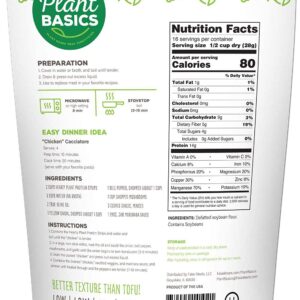 Plant Basics - Hearty Plant Protein - Unflavored Strips, 1 lb, Non-GMO, Gluten Free, Low Fat, Low Sodium, Vegan, Meat Substitute