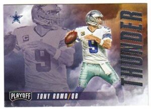 2016 panini playoff thunder and lightning #9 dez bryant/tony romo dallas cowboys nfl football trading card