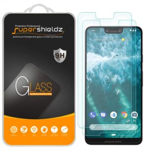 supershieldz (2 pack) designed for google (pixel 3 xl) tempered glass screen protector, 0.33mm, anti scratch, bubble free