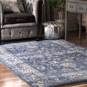 nuloom vintage florid emma area rug, 4x6, blue