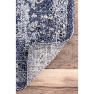 nuLOOM Vintage Florid Emma Area Rug, 4x6, Blue