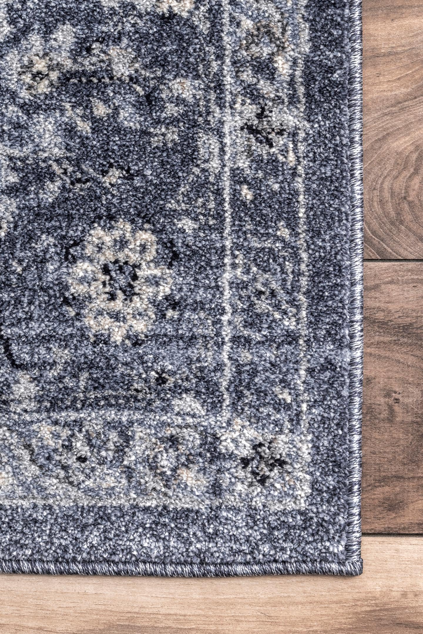 nuLOOM Vintage Florid Emma Area Rug, 4x6, Blue