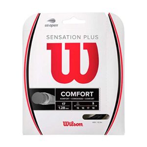 wilson sensation plus 17 tennis string - set, black