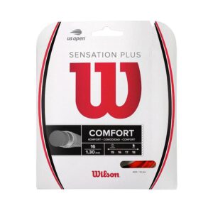 wilson sporting goods wilson sensation plus red 17 tennis string - 17 gauge set