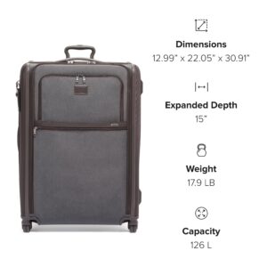 TUMI - Alpha Extended Trip Expandable 4-Wheeled Packing Case Suitcase - Great for Extended Travel of Shared Packing - Rolling Luggage for Men and Women - Anthracite