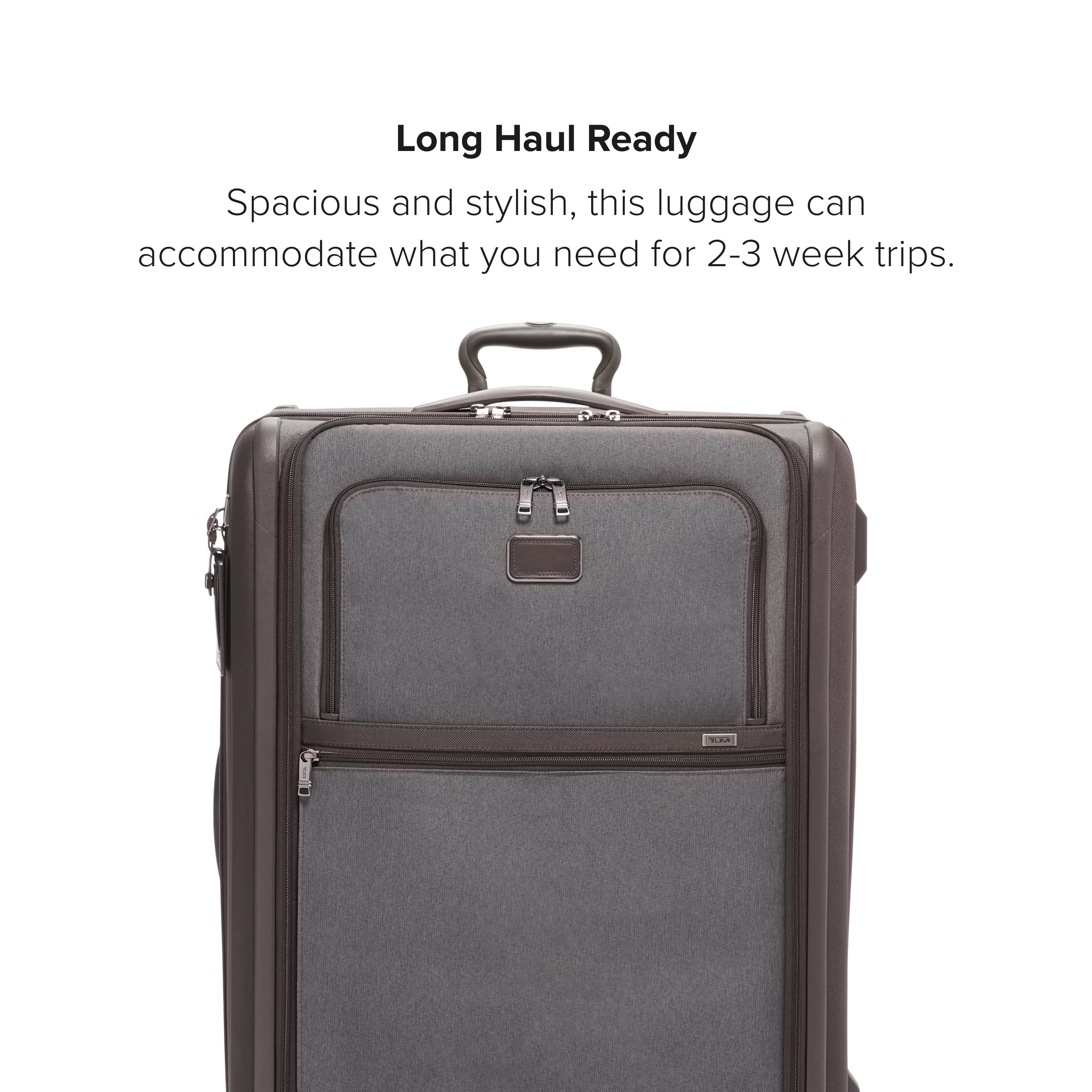 TUMI - Alpha Extended Trip Expandable 4-Wheeled Packing Case Suitcase - Great for Extended Travel of Shared Packing - Rolling Luggage for Men and Women - Anthracite