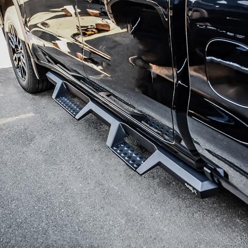 Westin 56-14125 HDX Drop Nerf Step Bars fits 2019-2023 Silverado Sierra 1500 Double Cab (Excl. 2019 Silverado LD, Sierra 1500 Limited) Textured Black 1 Pair