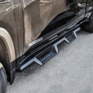 Westin 56-14125 HDX Drop Nerf Step Bars fits 2019-2023 Silverado Sierra 1500 Double Cab (Excl. 2019 Silverado LD, Sierra 1500 Limited) Textured Black 1 Pair