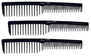 krest pro care: krest black space tooth comb #6000 (3 - pack)