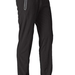 TBMPOY Men's Travel Hiking Pants Lightweight Athletic Pant Quick Dry Windbreaker Fishing Running Active Jogger Black M