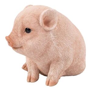 Pacific Giftware PT Realistic Look Statue Farm Baby Pig Piglet Home Decorative Resin Figurine