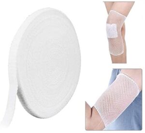 salmue 10m fix net tubular bandage elastic net dressing breathable tubular gauze stretch bandage first-aid dressing wrap retainer for wrist forearm elbow wound dressing's restraint (3#)