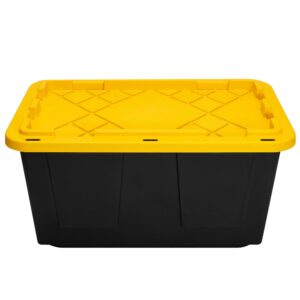 Greenmade Extra Strong 27 Gallon, Black and Yellow Storage Bin (4pack)