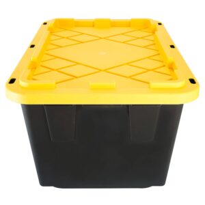 Greenmade Extra Strong 27 Gallon, Black and Yellow Storage Bin (4pack)