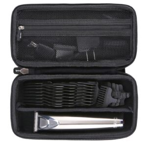 aproca hard travel storage case,for wahl clipper stainless steel lithium ion plus beard trimmer hair clippers shavers 9818 / braun mgk3060 men's beard trimmer (black)