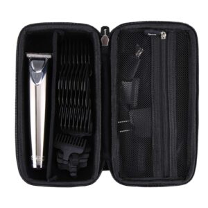 Aproca Hard Travel Storage Case,for Wahl Clipper Stainless Steel Lithium Ion Plus Beard Trimmer Hair Clippers Shavers 9818 / Braun MGK3060 Men's Beard Trimmer (Black)