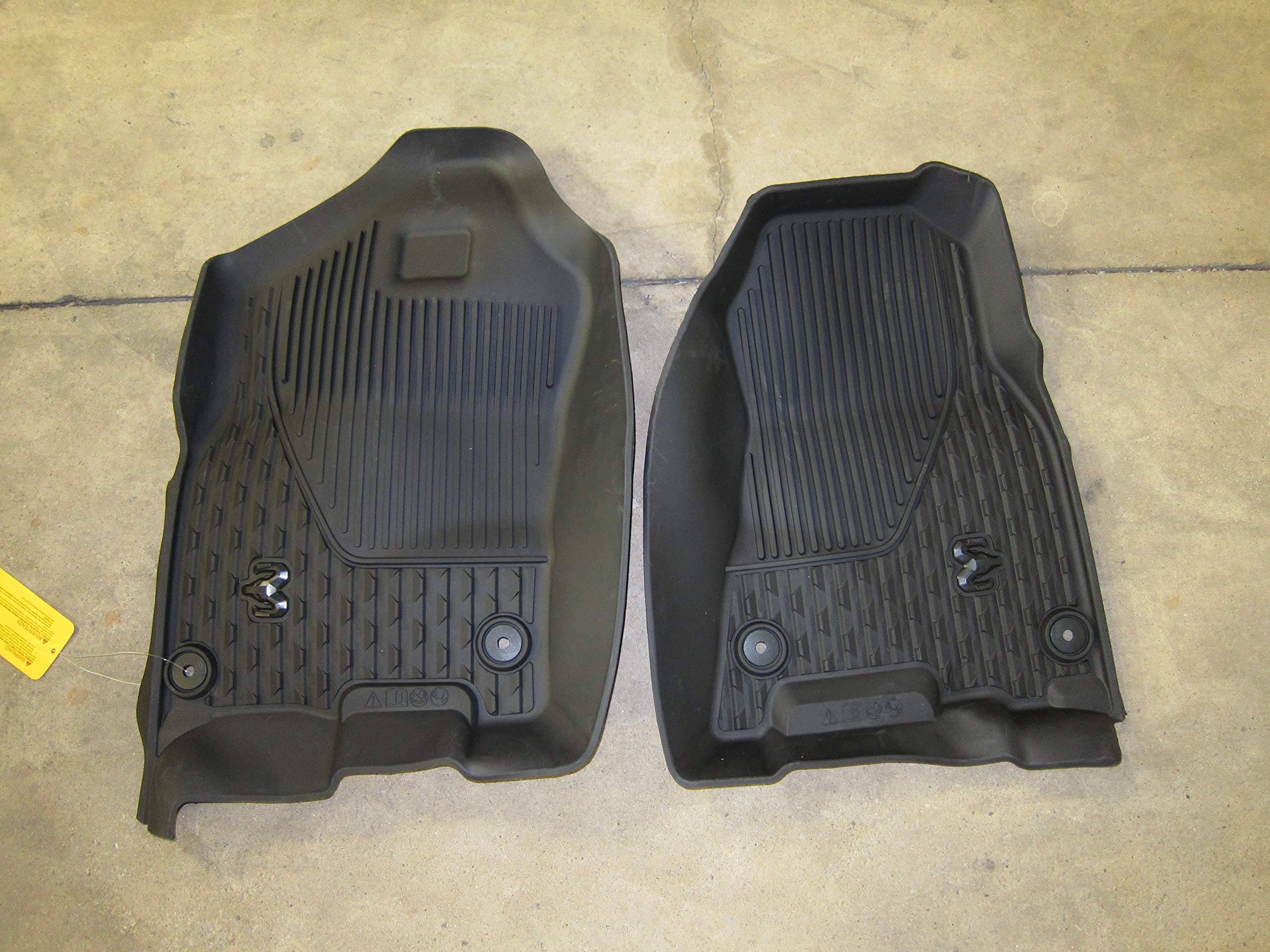 2019 Dodge Ram DT Crew Cab Black All Weather Slush Mats Floor Liner Mopar OEM