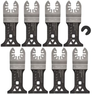 actomaster 1-3/4" bi-metal oscillating saw blade for oscillating tool multitool, pack of 8