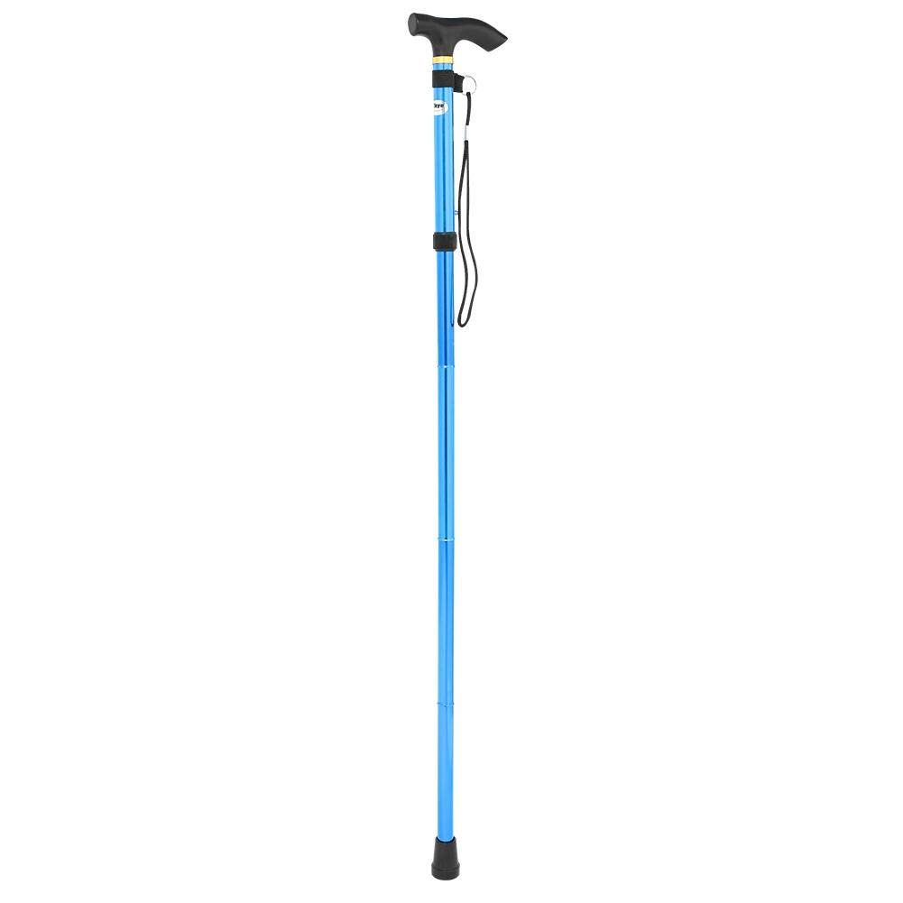 Dilwe Walking Stick, Telescopic Anti-Skid Trekking Pole Collapsible Hiking Poles Folding Walking Cane for Outdoor Camping Hiking Mountain Camping Mountain Climbing Tools(Blue£©