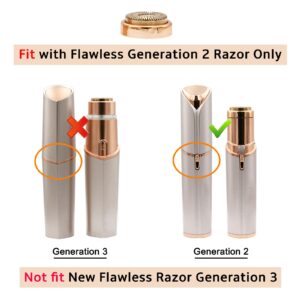 tuokiy Facial Hair Remover Replacement Head,Generation 1 Single Halo,18K Rose Gold Plated Blades,8 Count, First Generation (FIT with GEN 1 HAIR REMOVER)