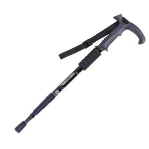 Walking Stick,Trekking Poles Walking Folding Cane with T Handle,Antishock,Quick Lock,Telescopic,Collapsible, Ultralight for Men Women (Black)