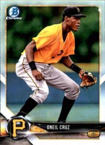 2018 bowman draft chrome refractor #bdc-40 oneil cruz rc rookie pittsburgh pirates mlb baseball trading card