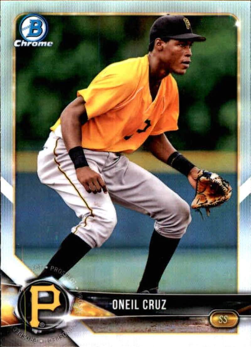 2018 Bowman Draft Chrome Refractor #BDC-40 Oneil Cruz RC Rookie Pittsburgh Pirates MLB Baseball Trading Card