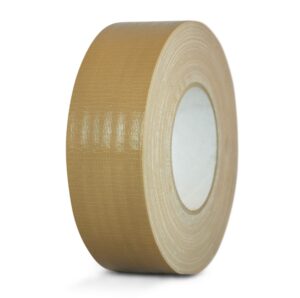 mat duct tape tan (beige) industrial grade, 2 inch x 60 yds. waterproof, uv resistant for crafts, home improvement, repairs, & projects