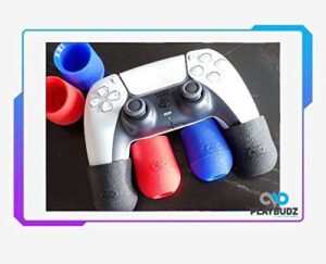 playbudz pro grips for playstation 5 controller (ps5) combo pack (2 pairs) - compatible with (ps4, xb1, xbox 360, xbox one, nintendo switch pro, ps3) controller