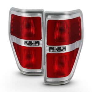 acanii - for 2009-2014 ford f150 styleside pickup truck tail lights brake lamps assembly pair set replacement left+right