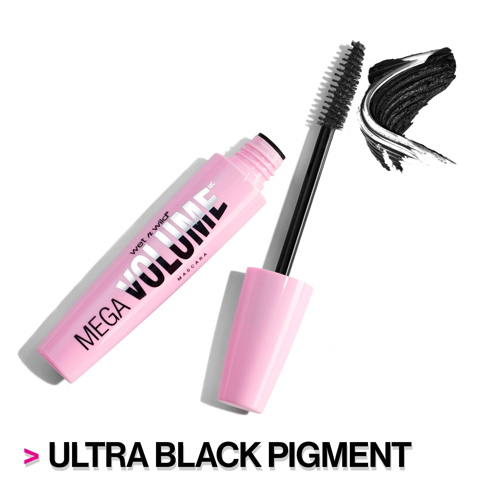 wet n wild Mascara Mega Volume - Vitamin E Enriched Volumizing, Waterproof, Smudge-Resistant Formula, Cruelty-Free, Gluten-Free, Sulfate-Free & Vegan - Black