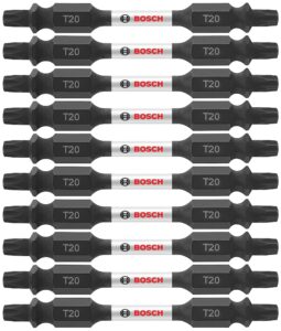 bosch itdet2025b 10-pack 2-1/2 in. torx #20 impact tough double-ended screwdriving bits