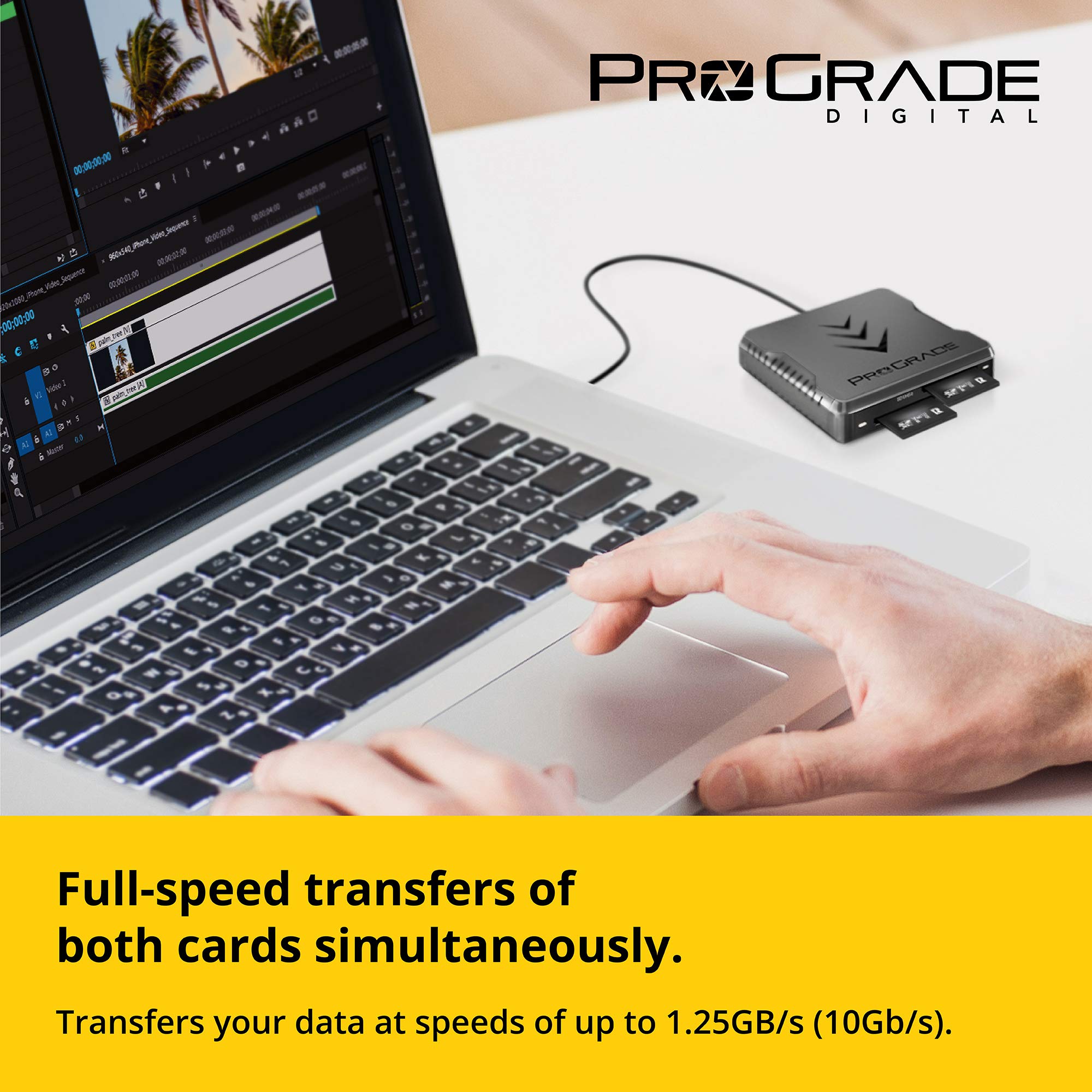 SD UHS-II Dual-Slot Memory Card Reader by ProGrade Digital | USB 3.2 Gen 2 for Professional Filmmakers, Photographers & Content Creators