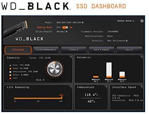 Western Digital 1TB SN750 NVMe Internal Gaming SSD Solid State Drive - Gen3 PCIe, M.2 2280, 3D NAND, Up to 3,470 MB/s - WDS100T3X0C