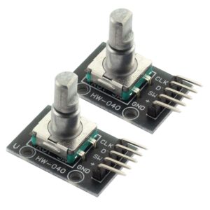 maxmoral 2pcs rotary encoder module ky-040 360 degrees for arduino compatible brick sensor switch development board