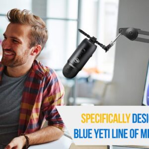 Vocalbeat Blue Yeti Microphone Shock Mount Mic Holder - Blue Yeti Shock Mount for Anti Vibrations from Quality Aluminum Material - Shockmount Accessories Compatible with Blue Yeti Boom Arm Mic Stand