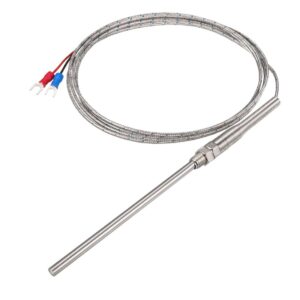 uxcell k type thermocouple m8 thread 5mmx100mm temperature sensor probe with 2 m cable 32-1112f/0-600c