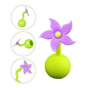 haakaa Flower Stopper Breastpump Stopper Manual Breast Pump Silicone Flower Stopper 100% Food Grade Silicone BPA PVC and Phthalate Free 1 pc, Purple