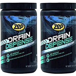 Zep Drain Defense Enzymatic Drain Cleaner Powder 18 Ounces (Case of 2) ZDC16 - Safe for Pipes and Septic Systems