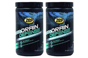 zep drain defense enzymatic drain cleaner powder 18 ounces (case of 2) zdc16 - safe for pipes and septic systems