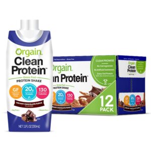 orgain protein shake, creamy chocolate fudge, 11 fl oz (pack of 12)