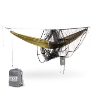 eno guardian sl bug net - lightweight hammock netting - for camping, hiking, backpacking, travel, a festival, or the beach - grey