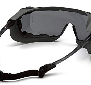 Pyramex Cappture Over Prescription Safety Glasses, Gray H2MAX Anti-Fog Lens w/Rubber Gasket