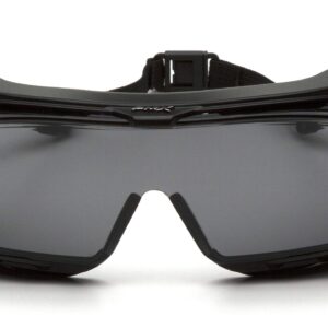 Pyramex Cappture Over Prescription Safety Glasses, Gray H2MAX Anti-Fog Lens w/Rubber Gasket