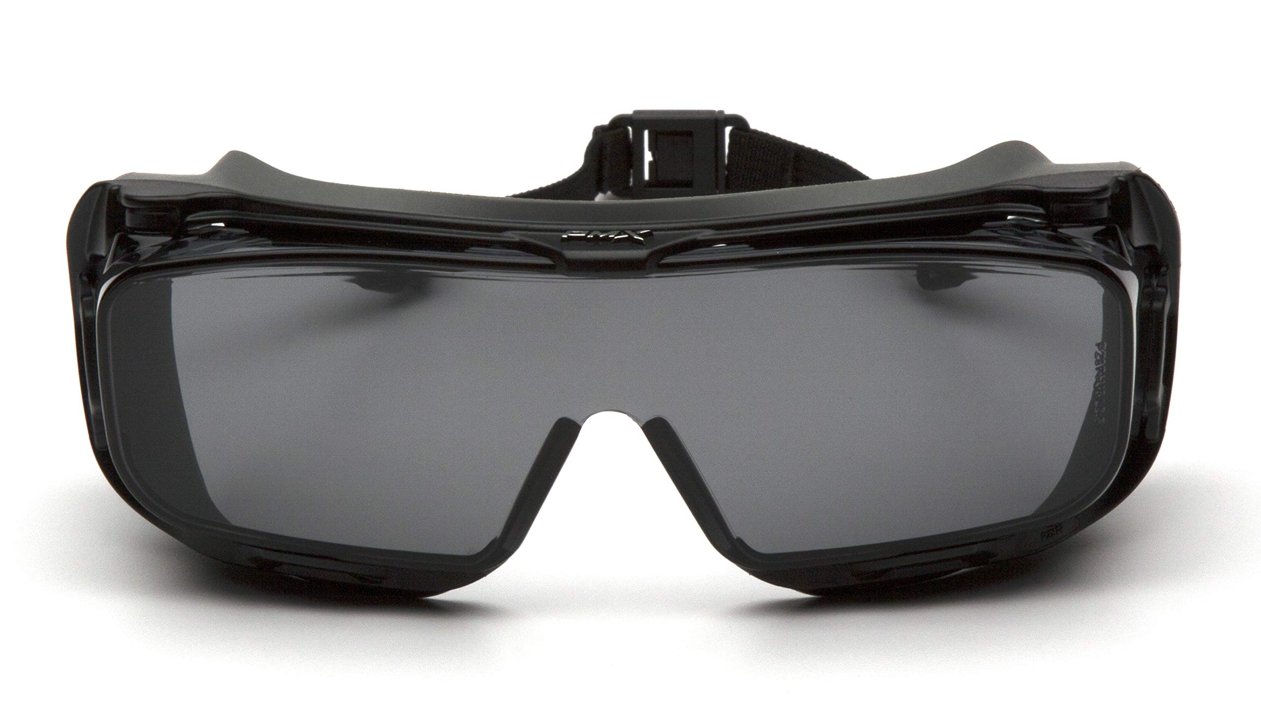 Pyramex Cappture Over Prescription Safety Glasses, Gray H2MAX Anti-Fog Lens w/Rubber Gasket